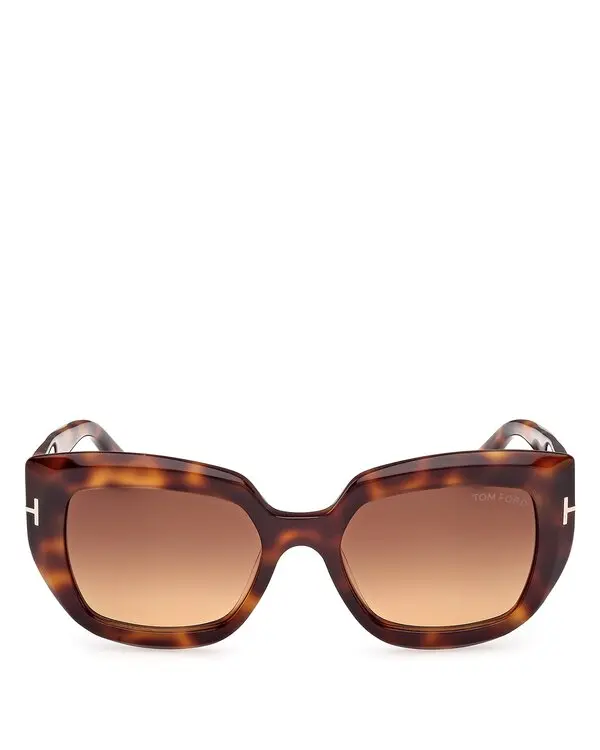 TOM FORD Butterfly Sunglasses 53mm - Havana/brown