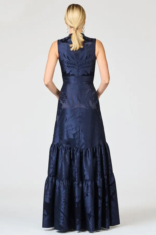 Sachin & Babi Cella Gown - Deep Ocean
