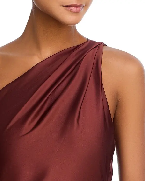 A.L.C. Aster One-shoulder Gown - Black Cherry
