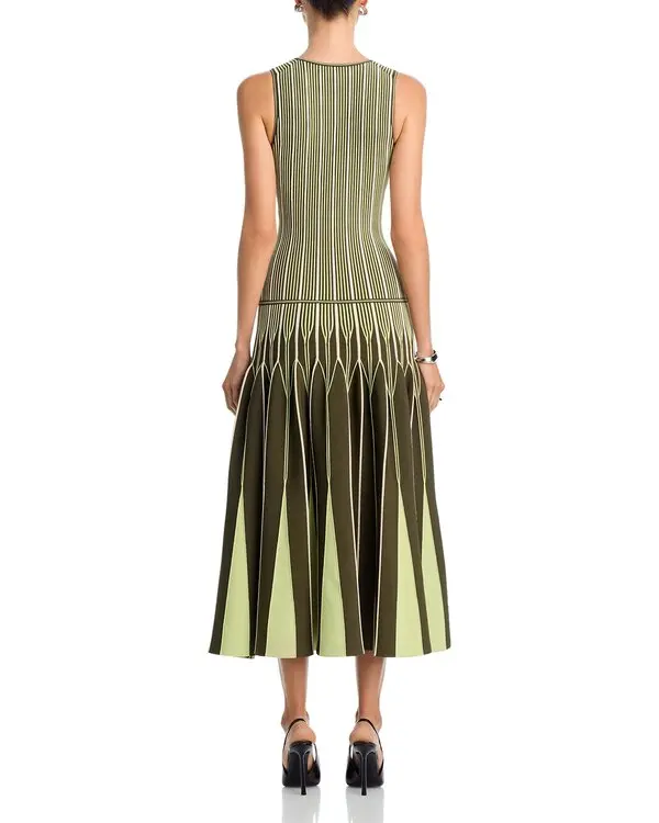 Simkhai Oaklen Knit Midi Dress - Pine Multi
