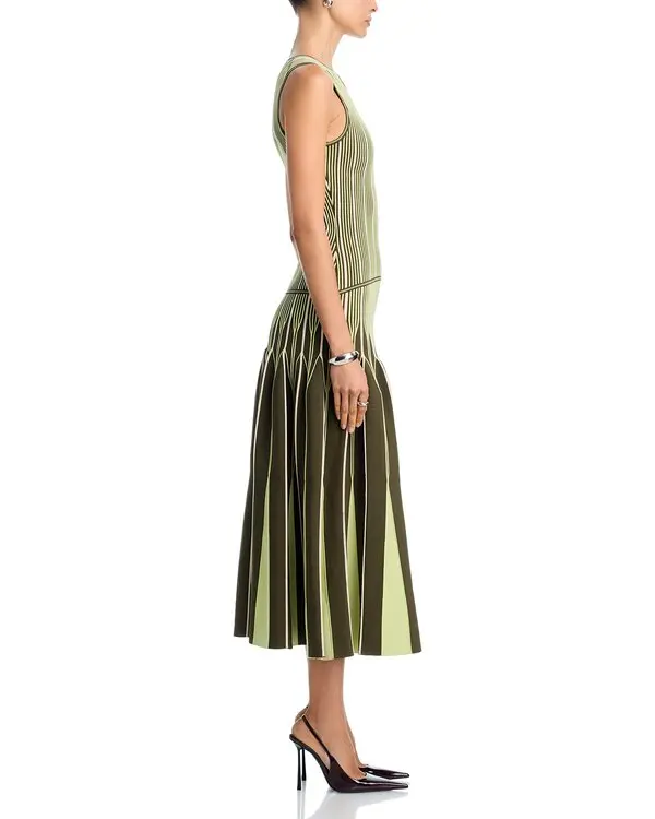 Simkhai Oaklen Knit Midi Dress - Pine Multi