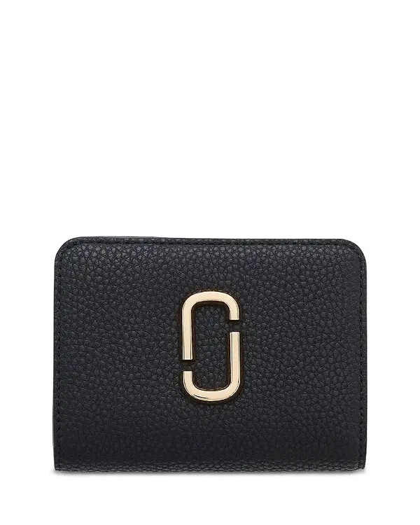 Marc Jacobs The Compact Pebbled Leather Wallet - Black