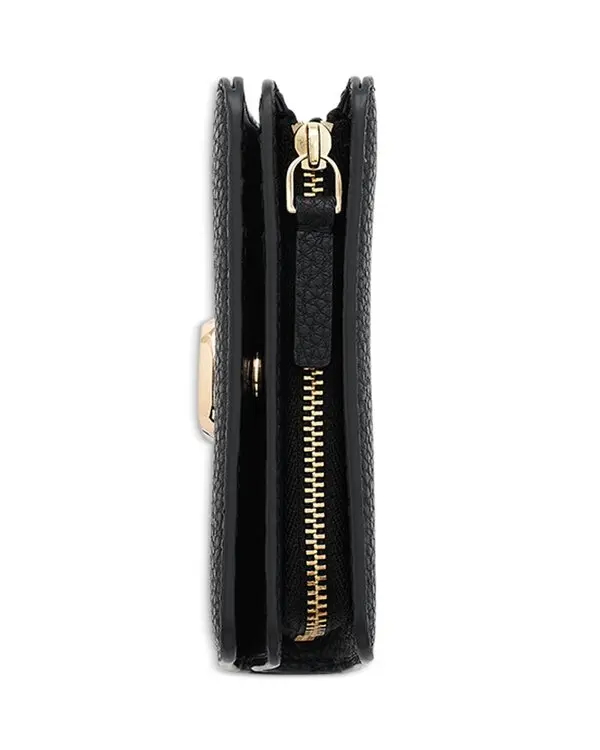 Marc Jacobs The Compact Pebbled Leather Wallet - Black