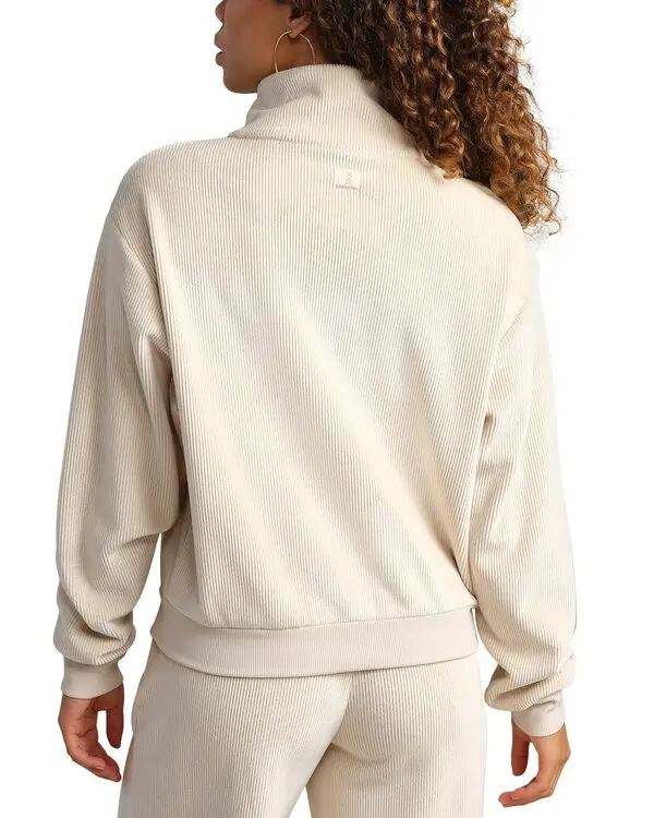 RHONE Plush Half Zip Sweatshirt - Bone