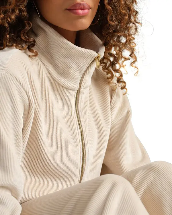RHONE Plush Half Zip Sweatshirt - Bone