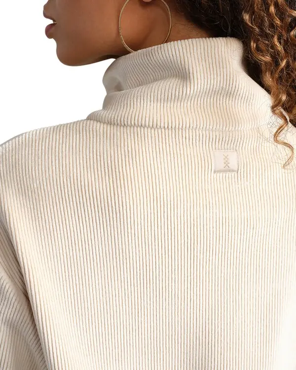 RHONE Plush Half Zip Sweatshirt - Bone