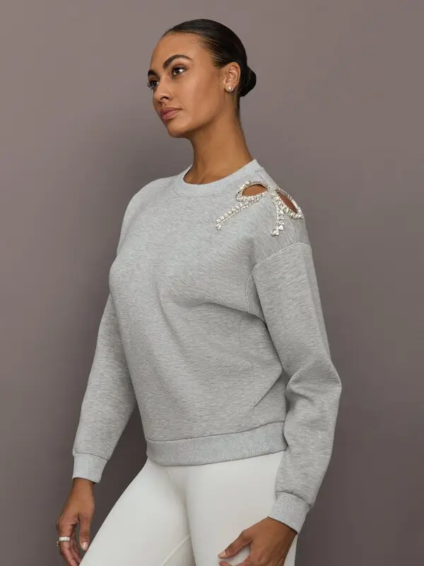 Carbon38 Scuba Sweatshirt With Bow Embellishment
