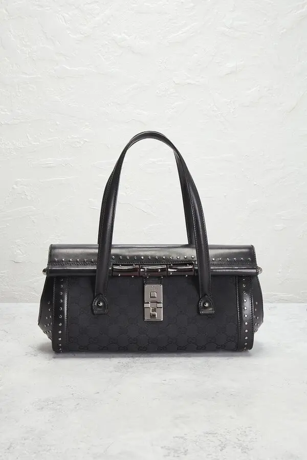 Gucci Bamboo Bullet Handbag - Black