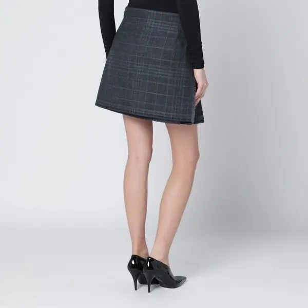 Balenciaga Tartan Mini Skirt