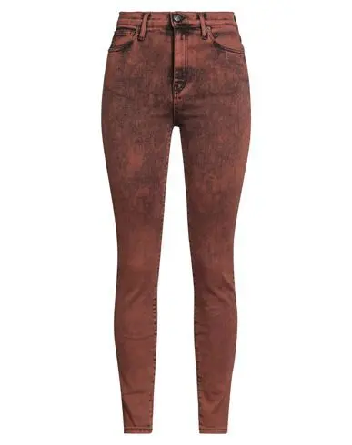 8PM Skinny High-waisted Jeans With Embroidered Logo - Brown