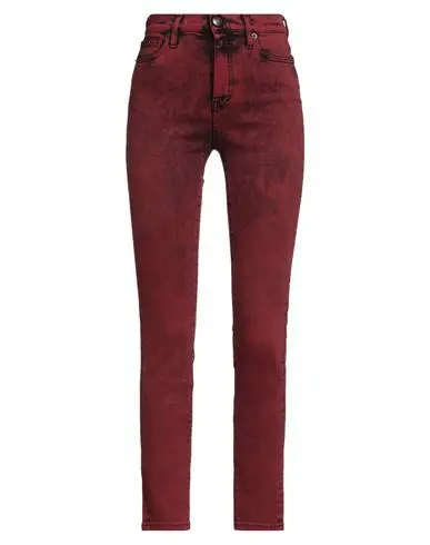 8PM Skinny High-waisted Jeans With Embroidered Logo - Red
