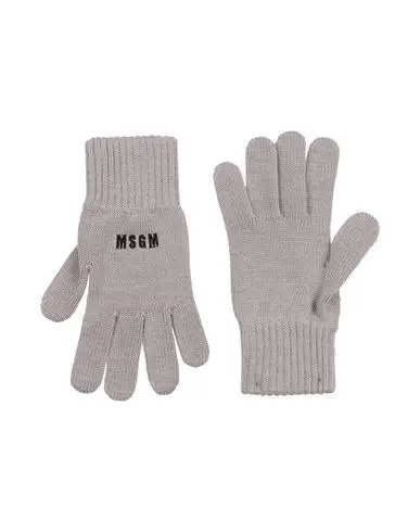 MSGM Knitted Gloves - Light Grey