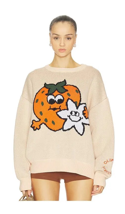 STAY COOL X Olipop Strawberry Vanilla Sweater - Peach
