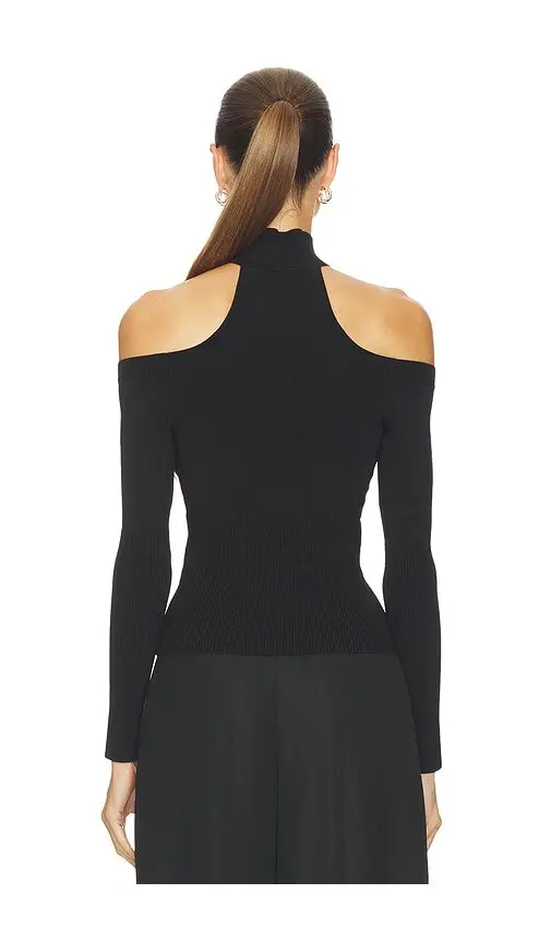 Simkhai Lila Cold Shoulder Top - Black