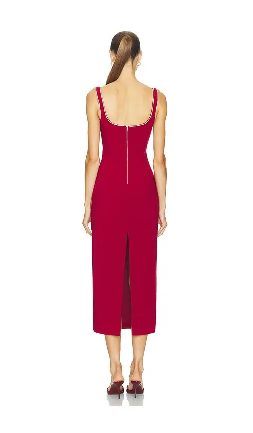 burgundy dress occasion Scallop Bardot Ruffle Mesh Maxi - Burgundy