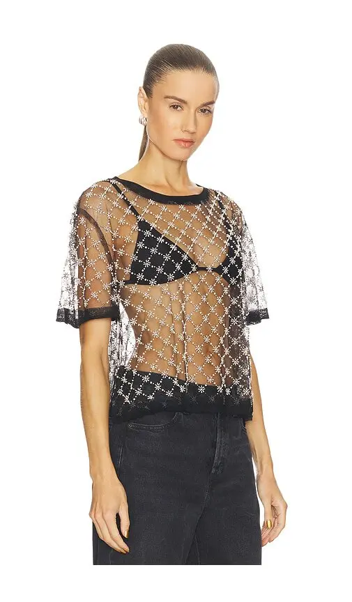 Free People Loir Embellished Knit Top