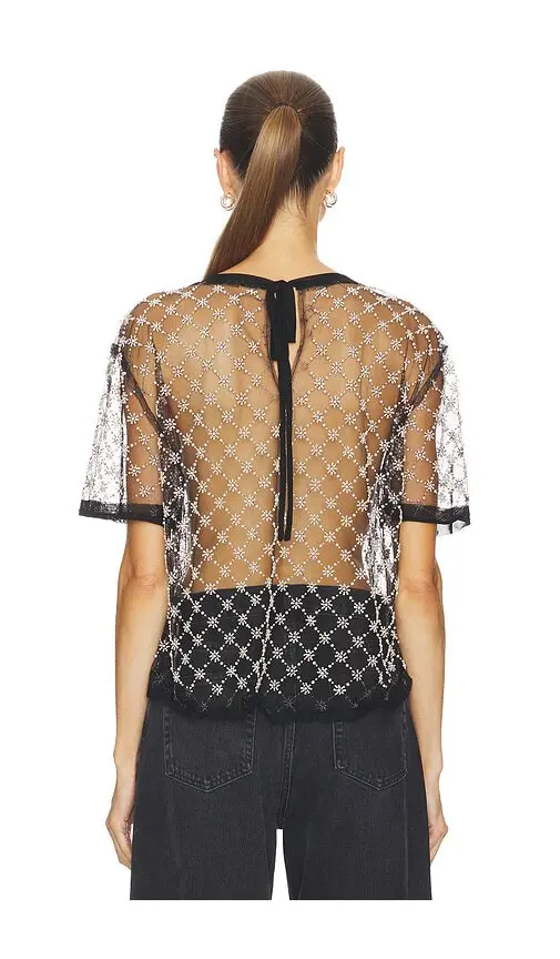 Free People Loir Embellished Knit Top