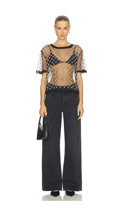 Free People Loir Embellished Knit Top