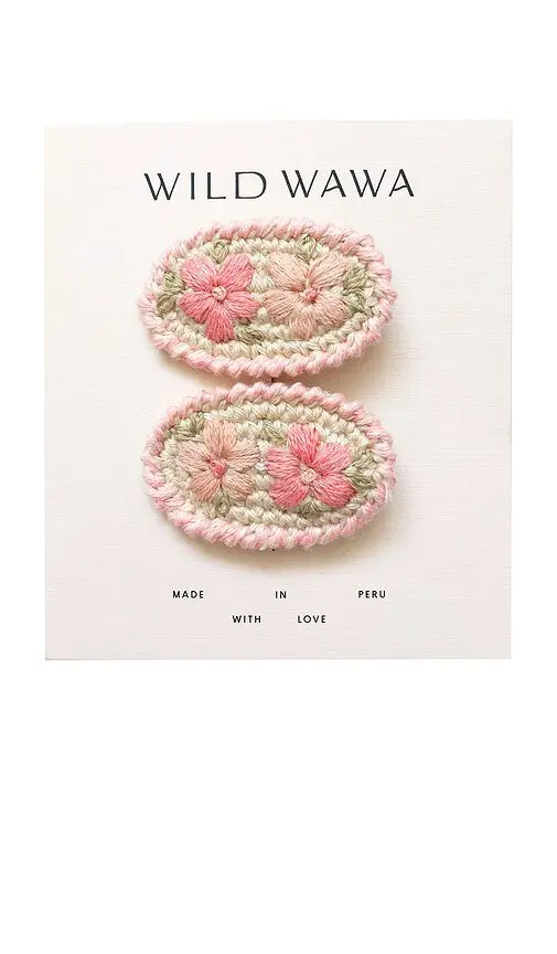 WILD WAWA Crochet Clip Set - Taupe Pink
