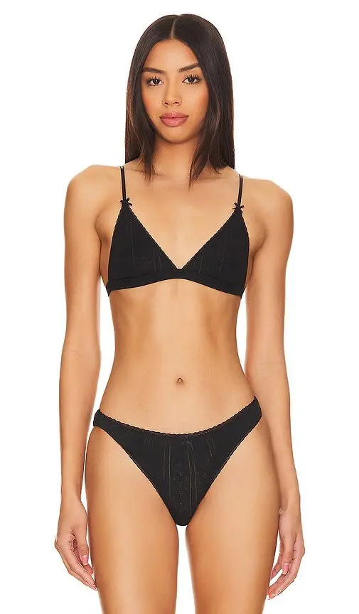 COU COU The Triangle Bralette - Black