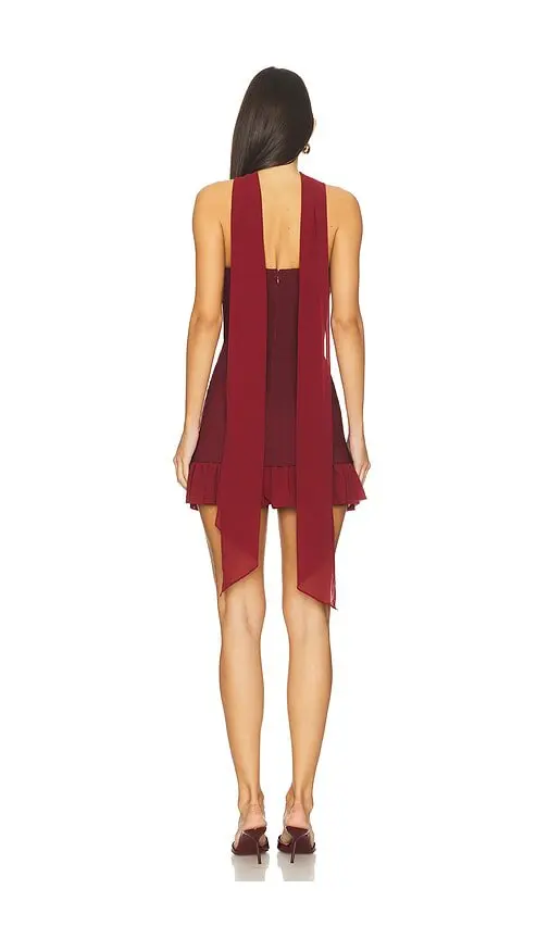 STONE COLD FOX Alice Mini Dress - Deep Red