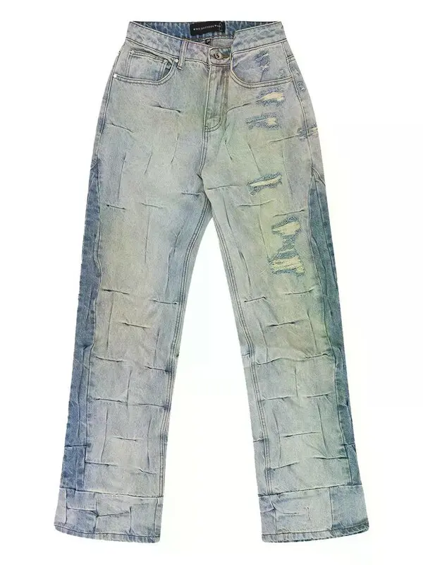 WHO DECIDES WAR Gathered Straight-fit Jeans