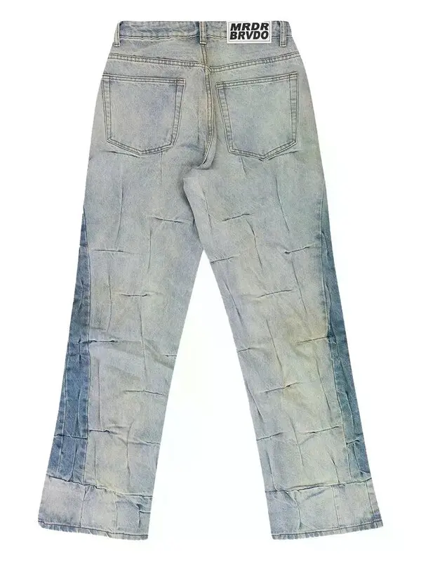 WHO DECIDES WAR Gathered Straight-fit Jeans