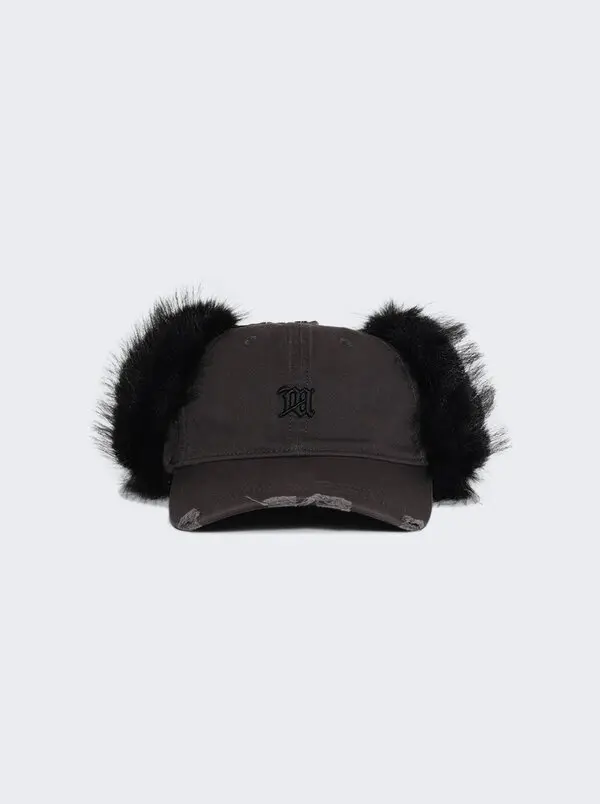 MISBHV Sankt Moritz Fur Cap Washed - Black