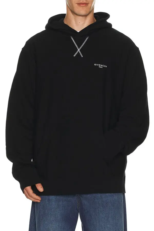 Givenchy Couture Seam Regular Fit Hoodie - Black
