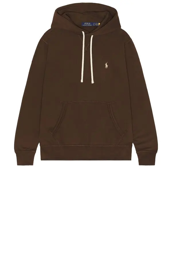 Ralph Lauren Long Sleeve Rl Fleece Pullover Hoodie - Nutmeg Brown