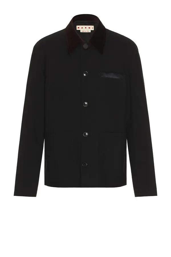 Marni Wool Shirt Jacket - Black