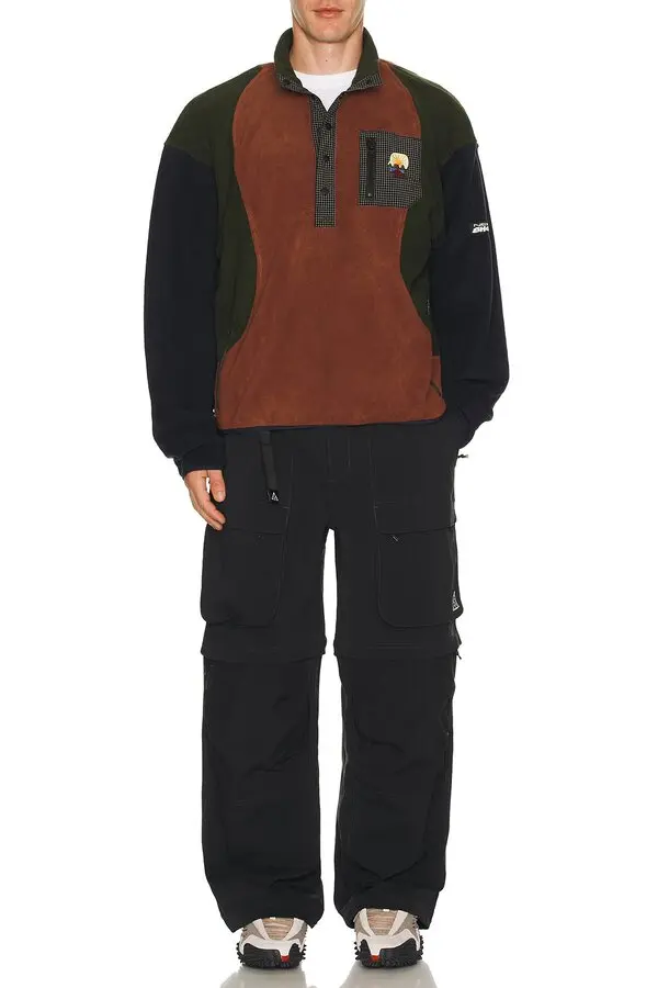 BRAIN DEAD Equipment Ripstop Pullover Fleece Jacket
