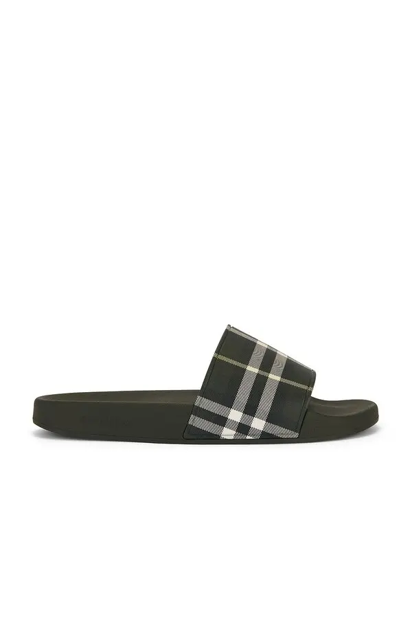 Burberry Furley Check Slides - Thicket Check