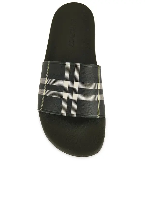 Burberry Furley Check Slides - Thicket Check