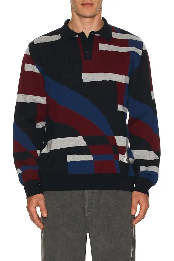 PARRA Vertical Forest Knitted Polo