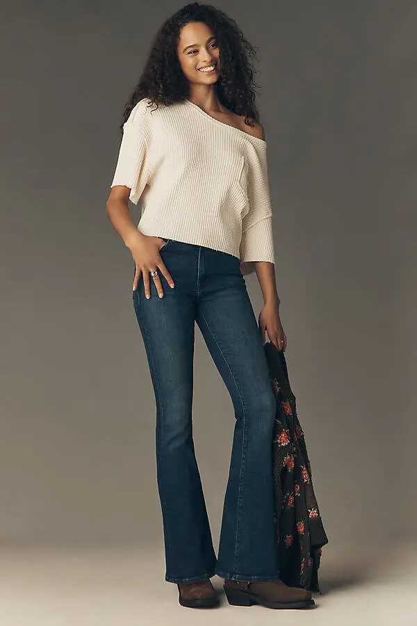 MOTHER The Weekender Mid-rise Flare Jeans - Nip It In The Butt