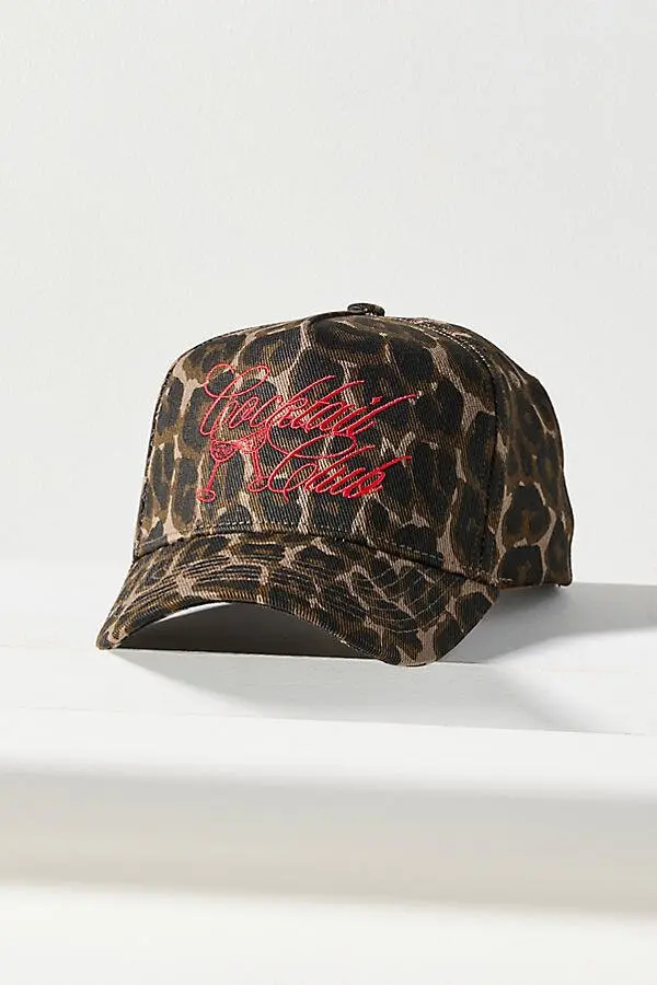 KENZ KUSTOMZ Animal Brim Trucker Hat - Tan Silver Sip Speakeasy