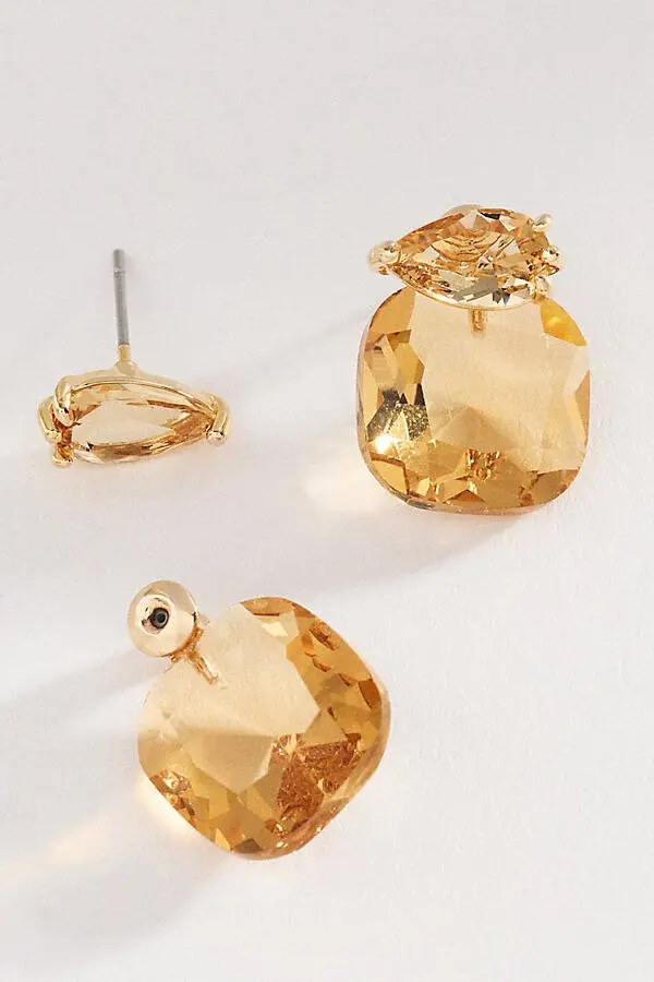 Anthropologie Floating Crystal Earrings - Honey