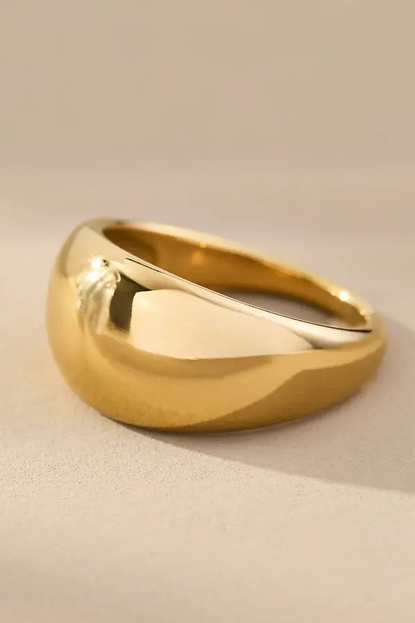 Anthropologie Water-resistant Dome Ring - Gold