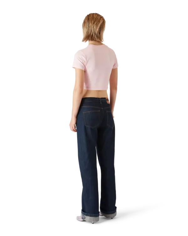 Casablanca Orchid Logo Cropped Baby Tee