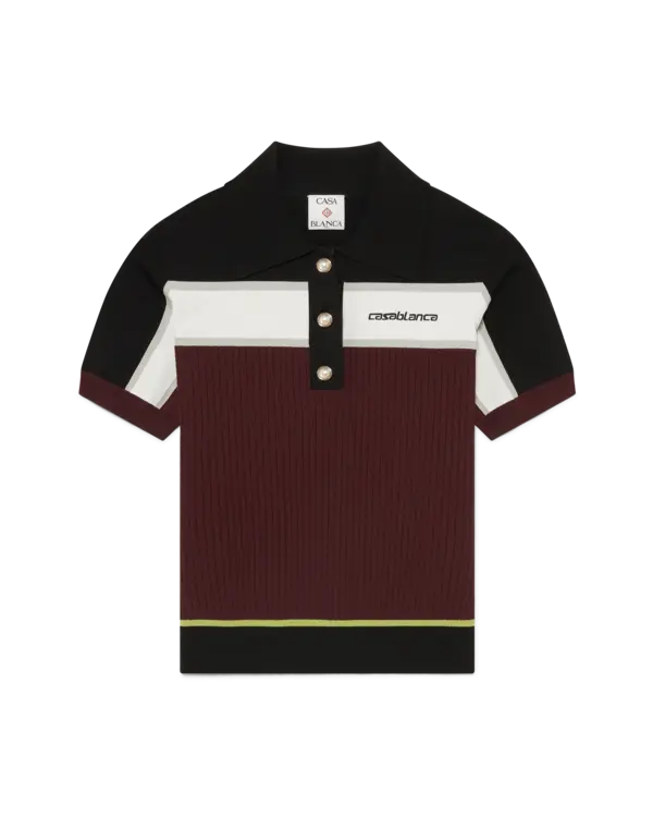 Casablanca Striped Short-sleeve Polo Shirt - Multicolor