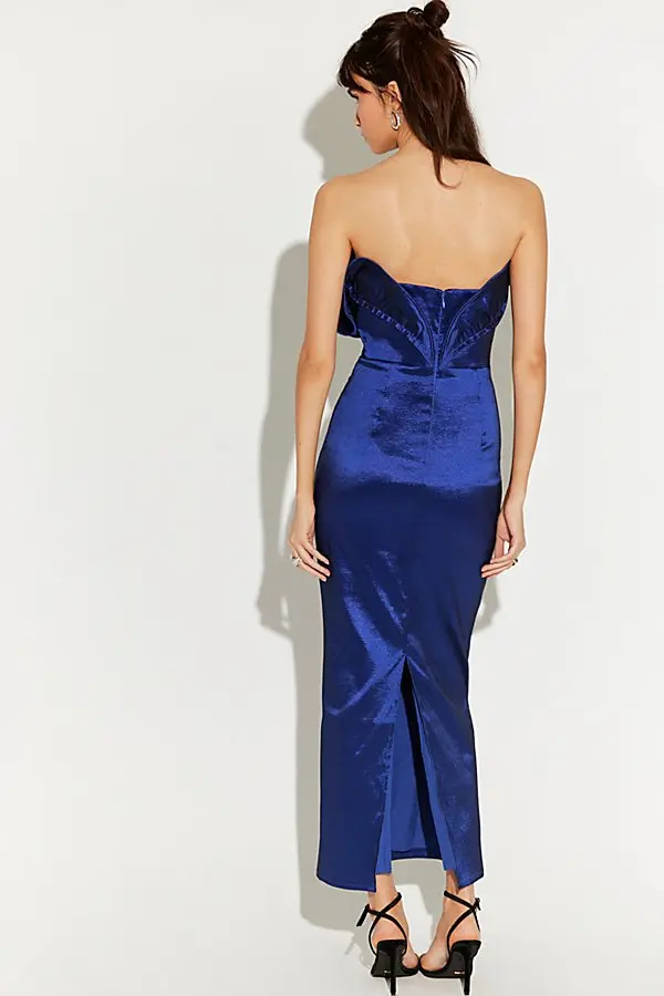 Elle Zeitoune Miles Maxi Dress In Cobalt - 38% Off | Editorialist