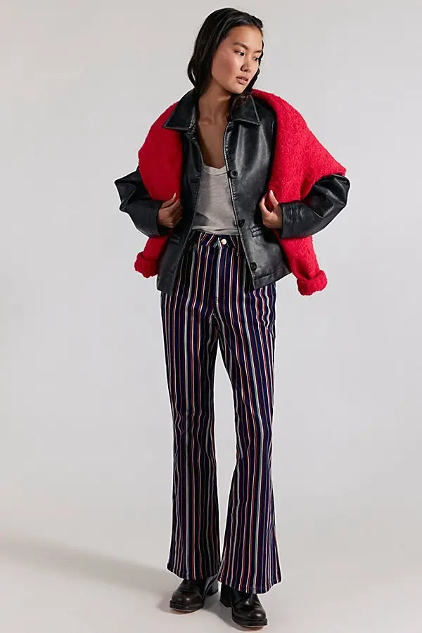 Wrangler X Lainey Wilson Retro Striped Flare Jeans