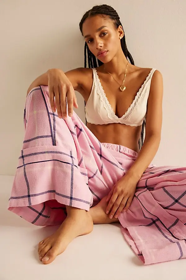 Free People Wide-leg House Pant - Pink Combo