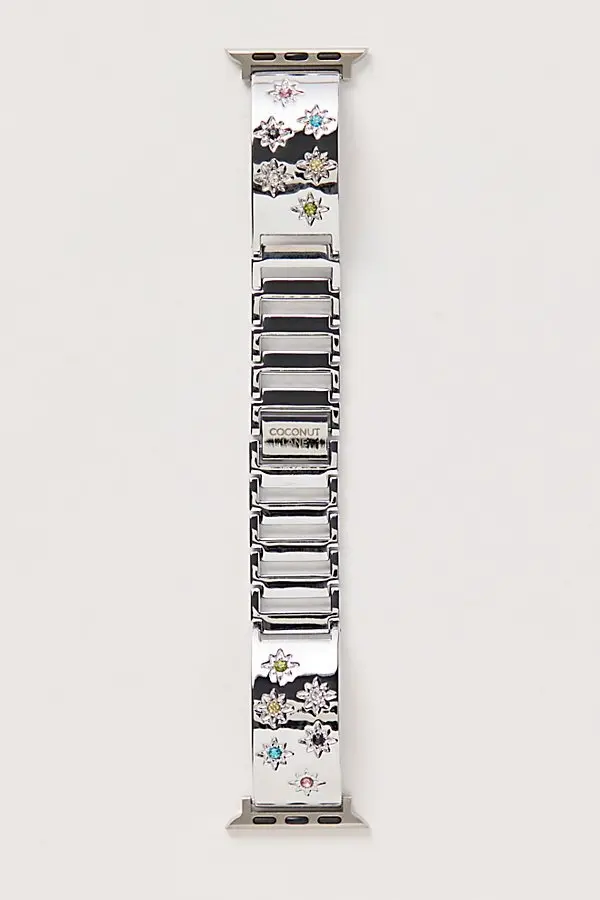 COCONUT LANE Apple Watch Strap With Stone Detail - Starlight
