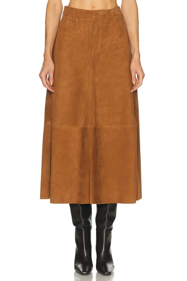 Citizens Of Humanity Suede Cassia Skirt - Toasted Carmel