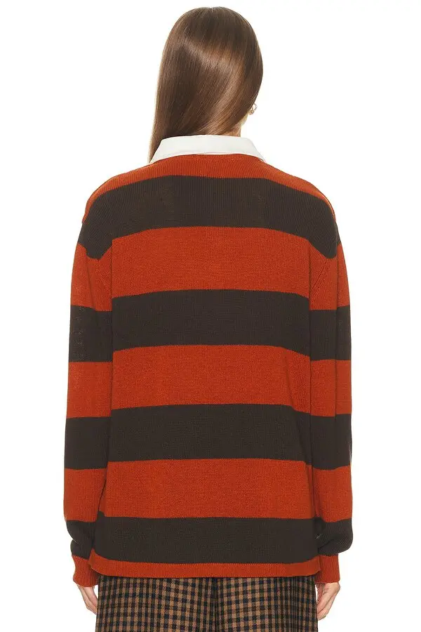 BODE Pine Stripe Polo Top