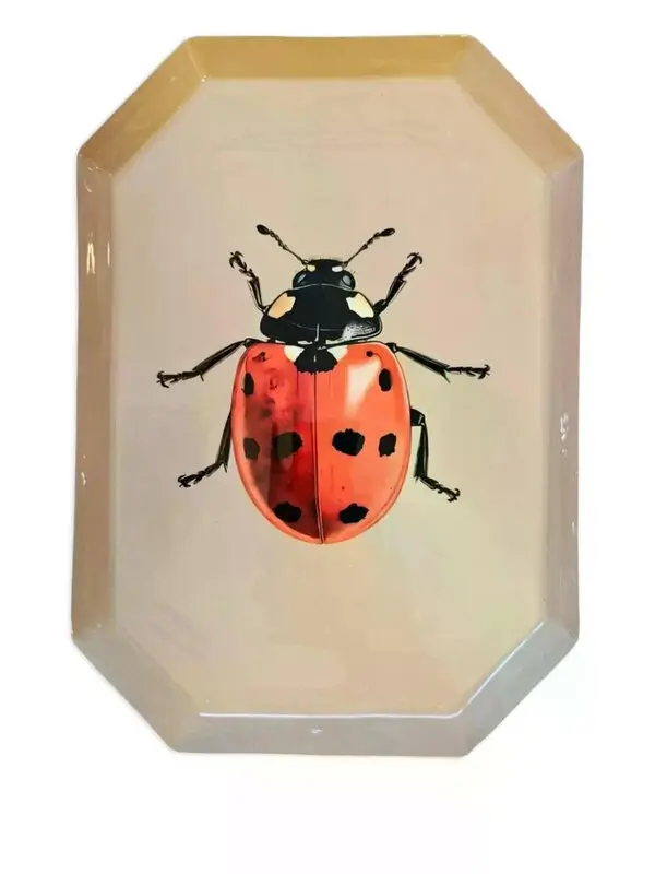 LES-OTTOMANS Ladybug-print Tray