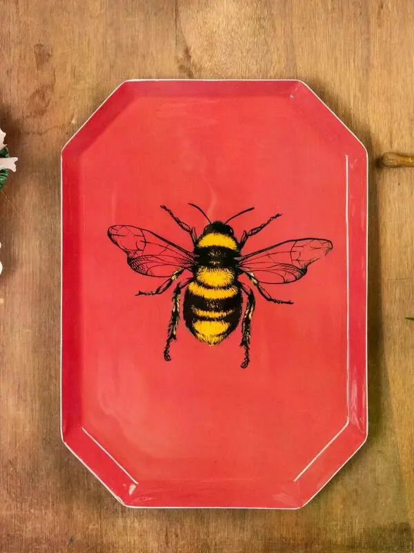 LES-OTTOMANS Bee-print Tray