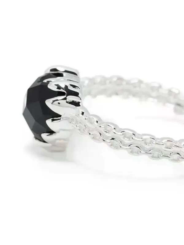 STOLEN GIRLFRIENDS CLUB Mini Claw Onyx Ring - Silver